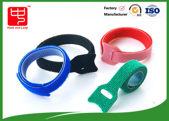 Self Adhesive Hook And Loop Fasteners Black Cable Ties Eco - Friendly