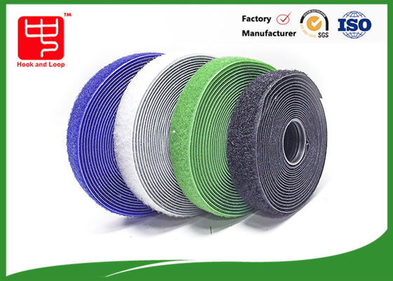 Colored Hook And Loop Tape 25mm Wide Self Adhesive