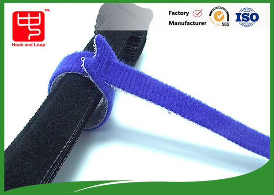Self Adhesive Hook And Loop Fasteners Black Cable Ties Eco - Friendly