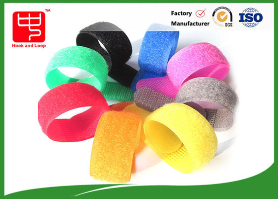 Self Adhesive Hook And Loop Fasteners Black Cable Ties Eco - Friendly