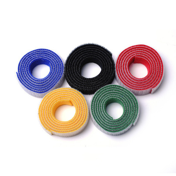Hook loop Double Sided Roll for Computer cord wrap , 25m / roll